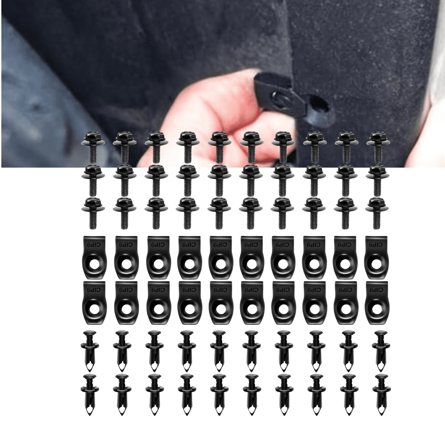 GOOACC 70-Piece Engine Splash Shield Guard Fastener Kit with Body Bolts ...
