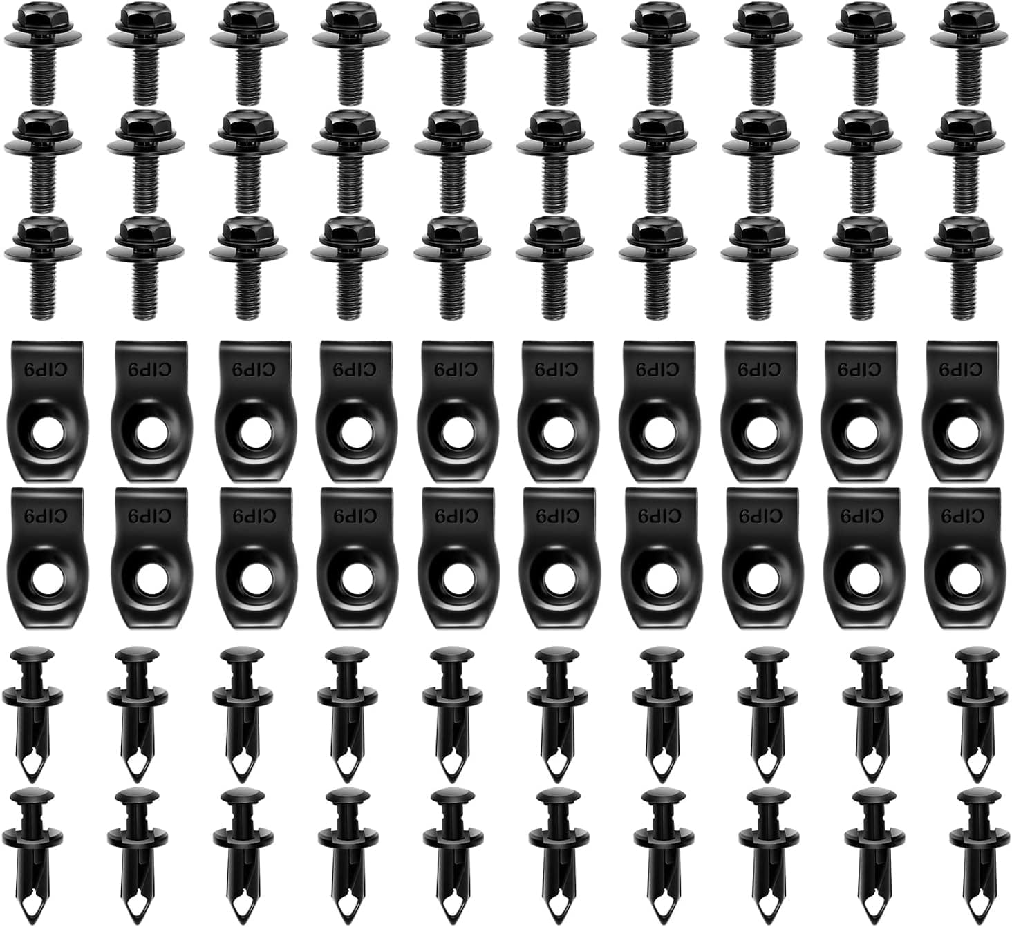 GOOACC 70Pcs Engine Under Cover Splash Shield Guard Body Bolts Bumper ...