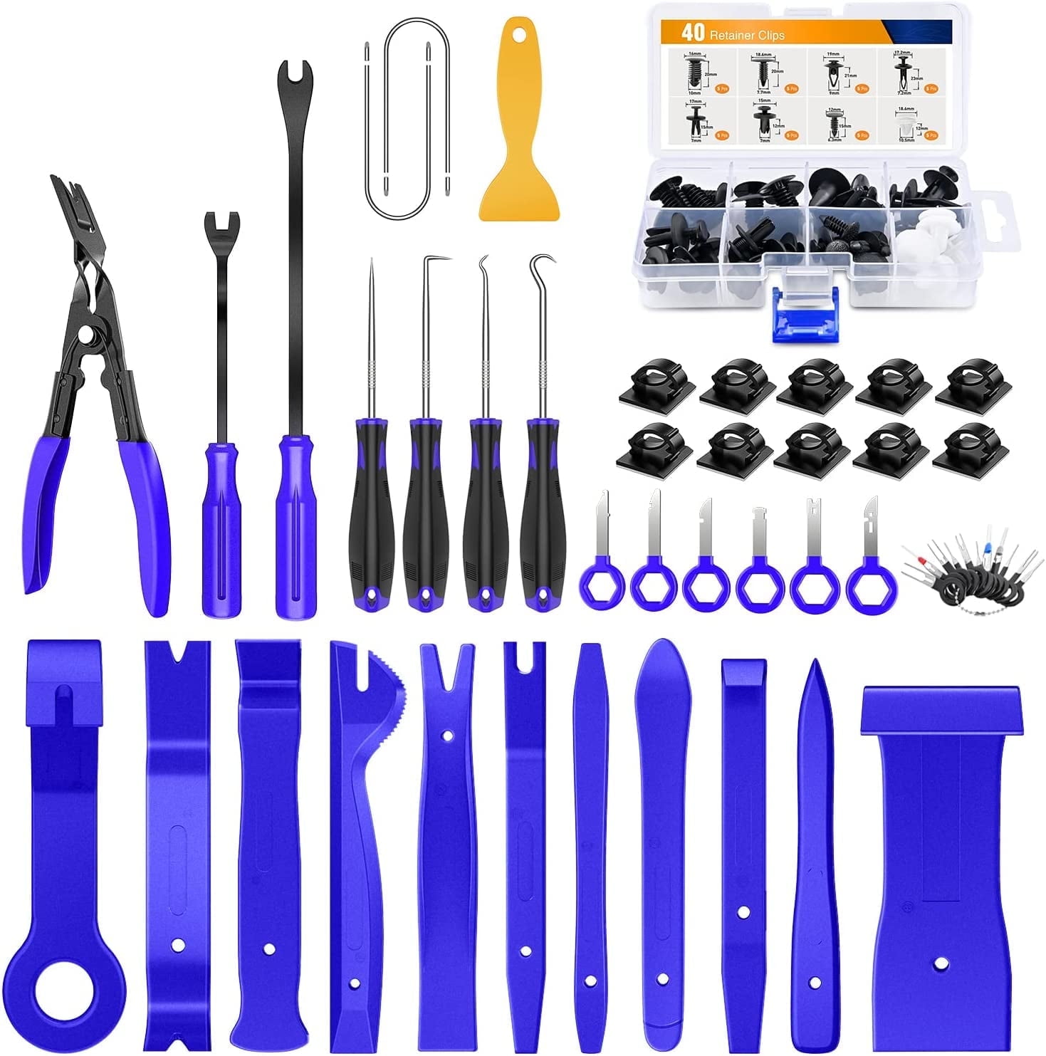 GOOACC 88Pcs Auto Push Pin Bumper Retainer Clip Set Fastener Terminal ...