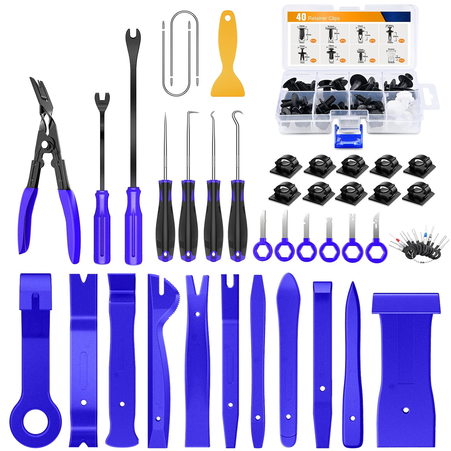 GOOACC 88Pcs Trim Removal Tool, Auto Push Pin Bumper Retainer Clip Set ...