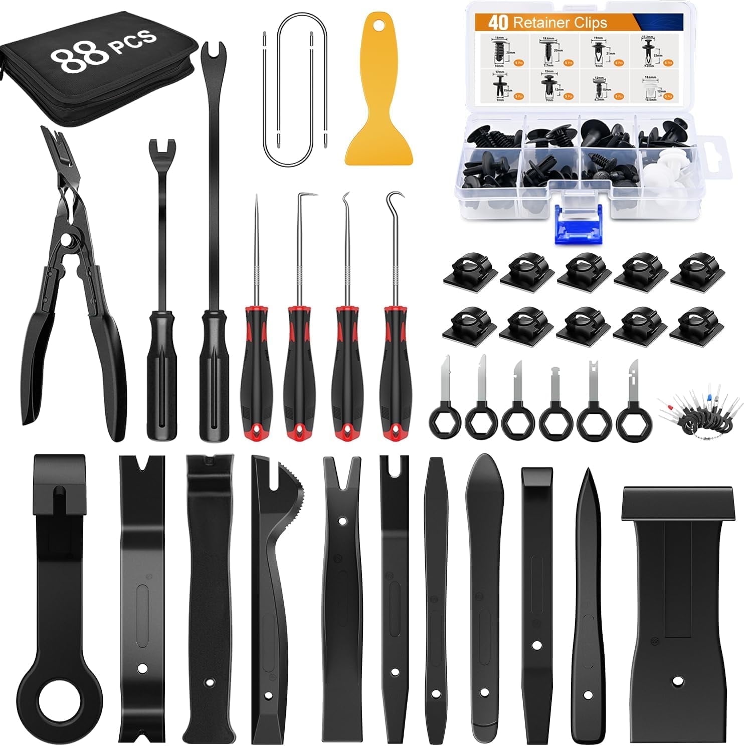 GOOACC 88Pcs Trim Removal Tool, Auto Push Pin Bumper Retainer Clip Set ...