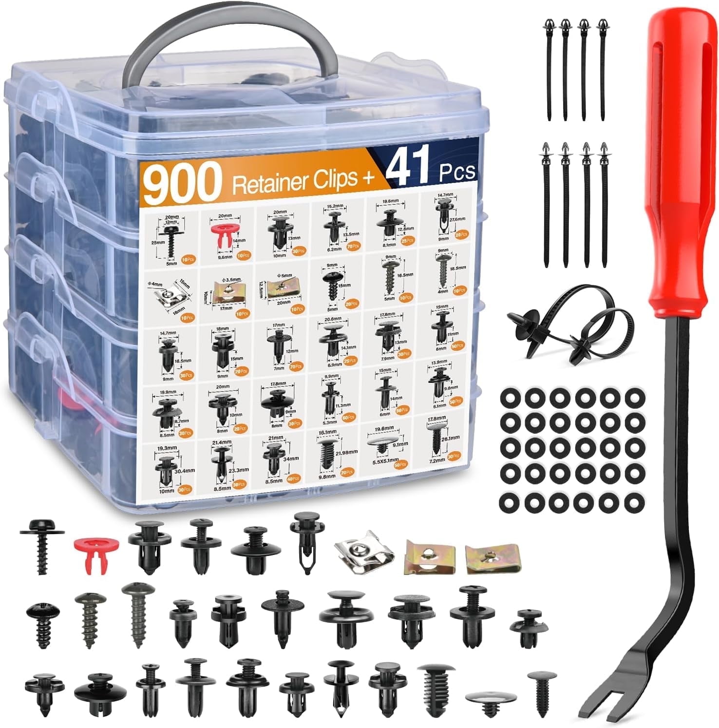 GOOACC 941Pcs Car Retainer Clips and Auto Body Fasteners Assortment 30 ...