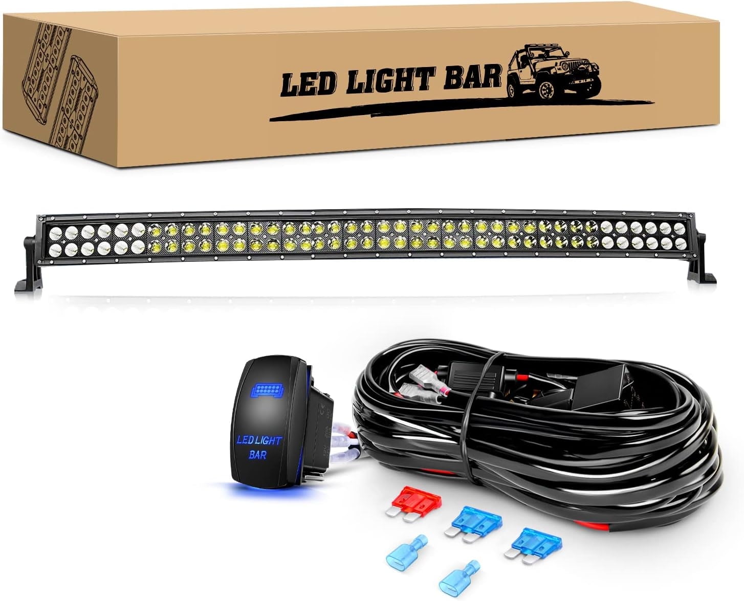 GOOACC Led Light Bar 42inch 240W Curved Off-Road Lights for Trucks ATV ...