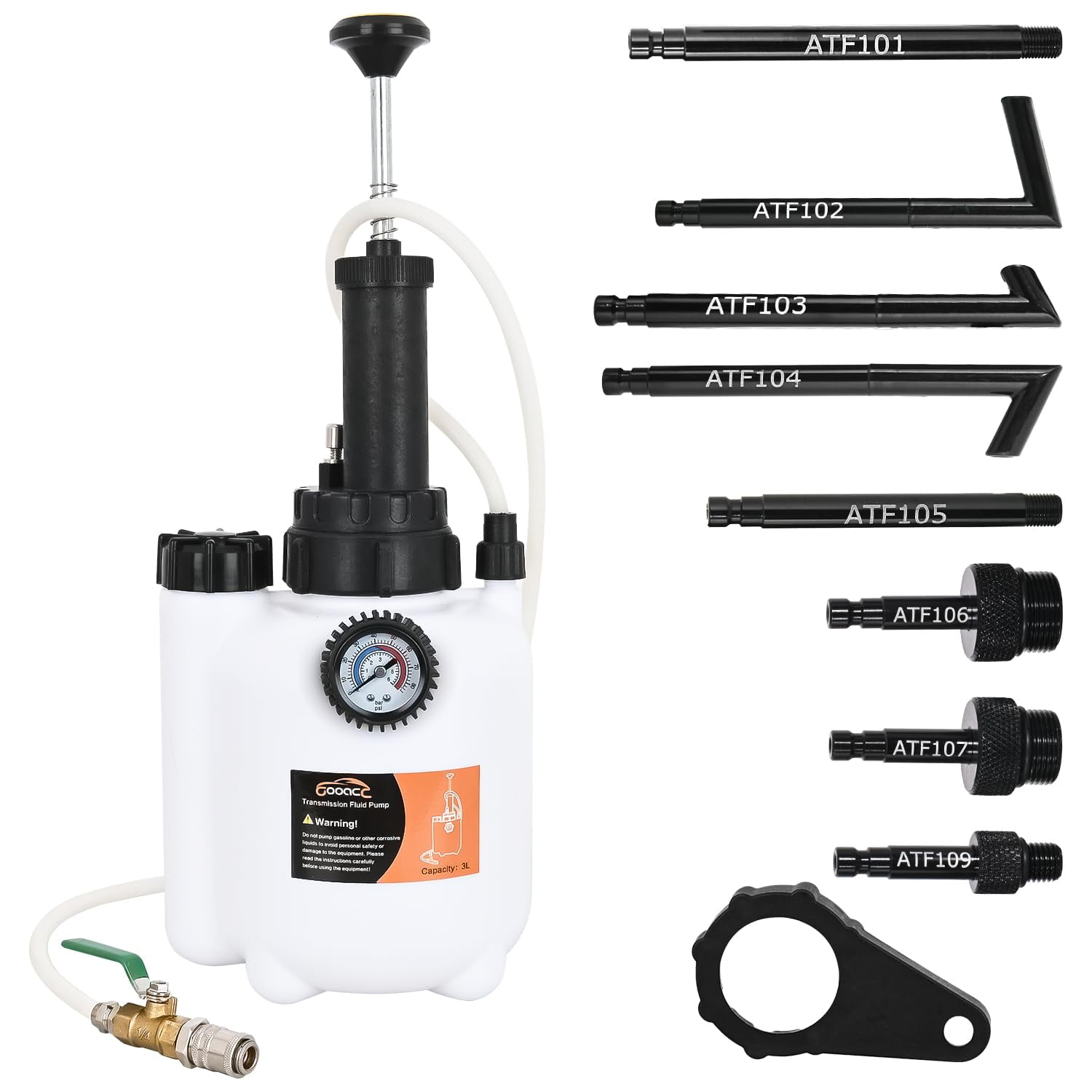 GOOACC Transmission Fluid Pump Kit 3L Automotive Manual Pump Extractor ...