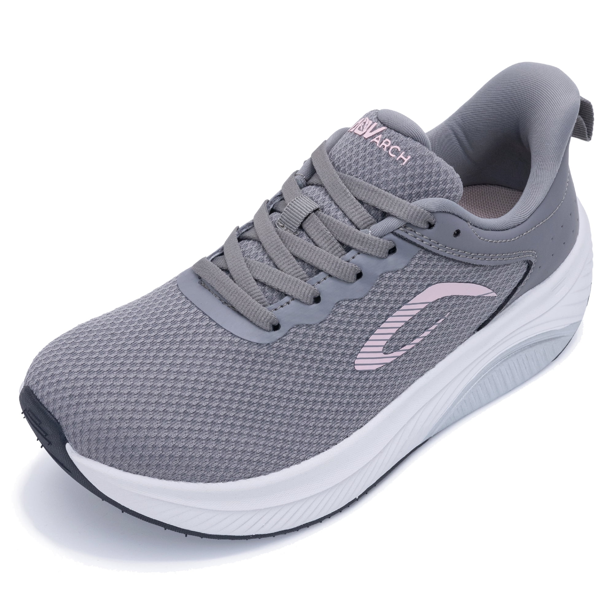 GOOBON Wide Toe Box Shoes Women Arch Support Walking Shoes for Plantar ...