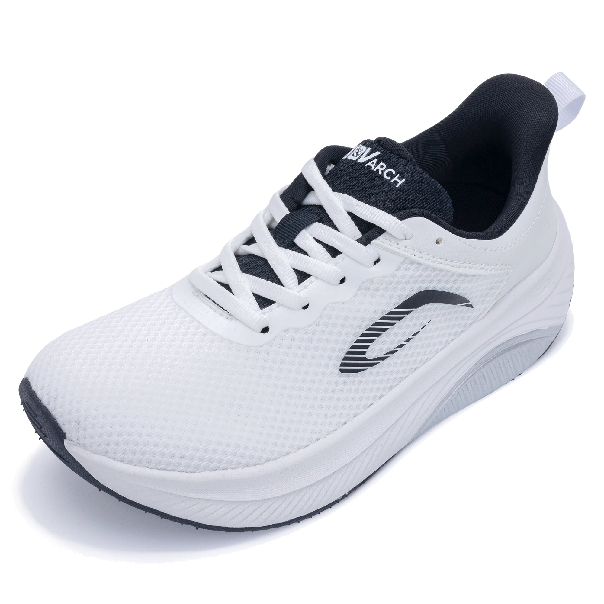 GOOBON Wide Toe Box Shoes Women Arch Support Walking Shoes for Plantar ...
