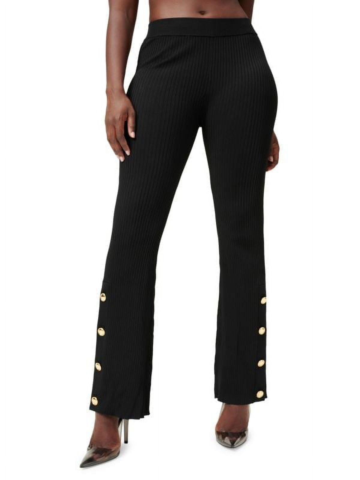 GOOD AMERICAN Plaited Rib Flare Pants - Walmart.com
