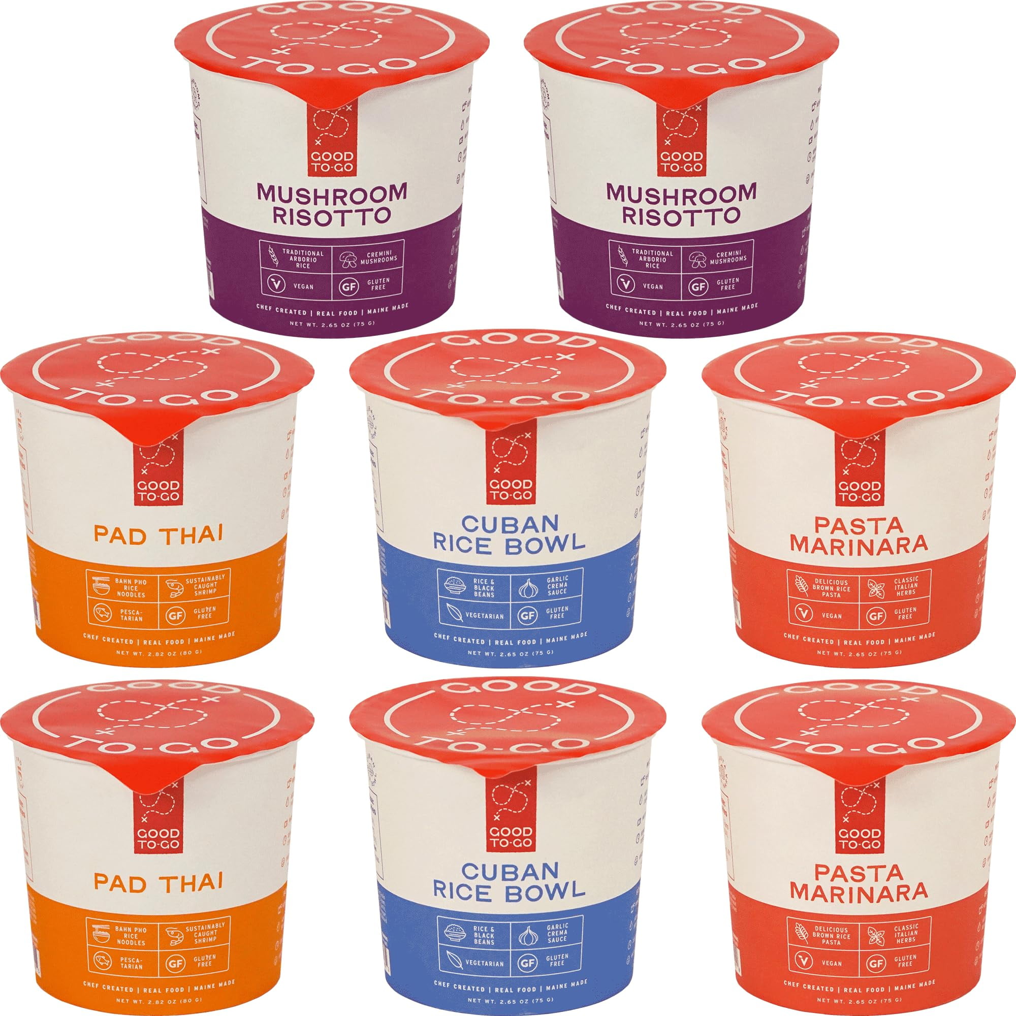 GOOD TO-GO Instant Lunch KEF16 & Dinner Cups (8-Pack) | Real Food Ready ...