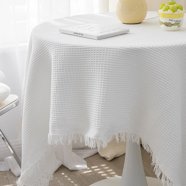 Homespun Sage 100% Cotton Tablecloth 70" Round - Walmart.com