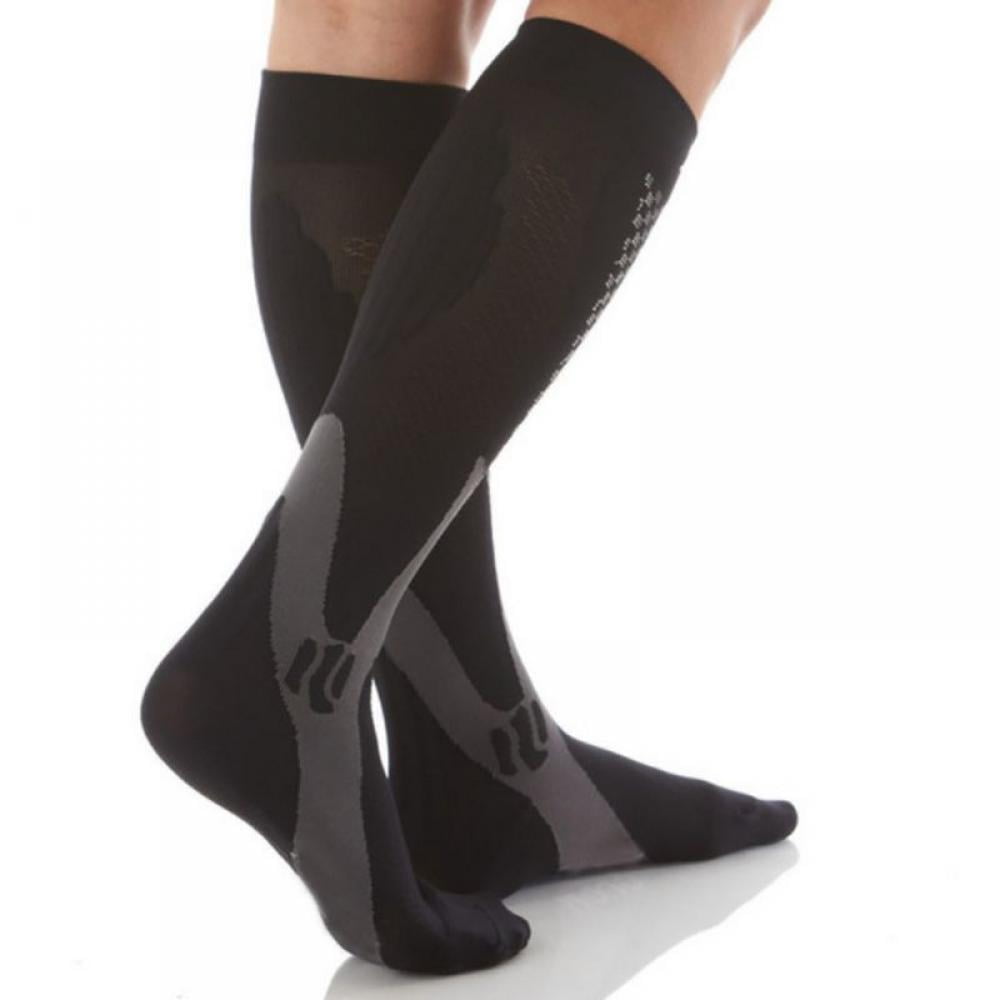 GOODLY 1 Pair Compression Socks Varicose Veins Calf Leg Support ...