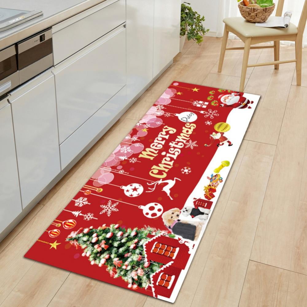 GOODLY Christmas Mat Xmas Holiday Carpet Kitchen Mat Area Rugs Bedside ...