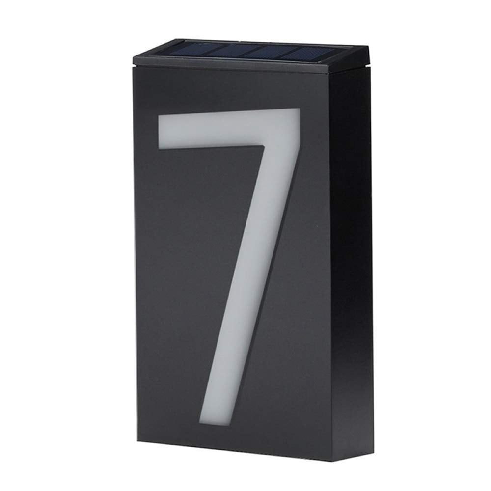 GOODLY LED Solar House Number Light, Garden Numbers Solar Powered ...
