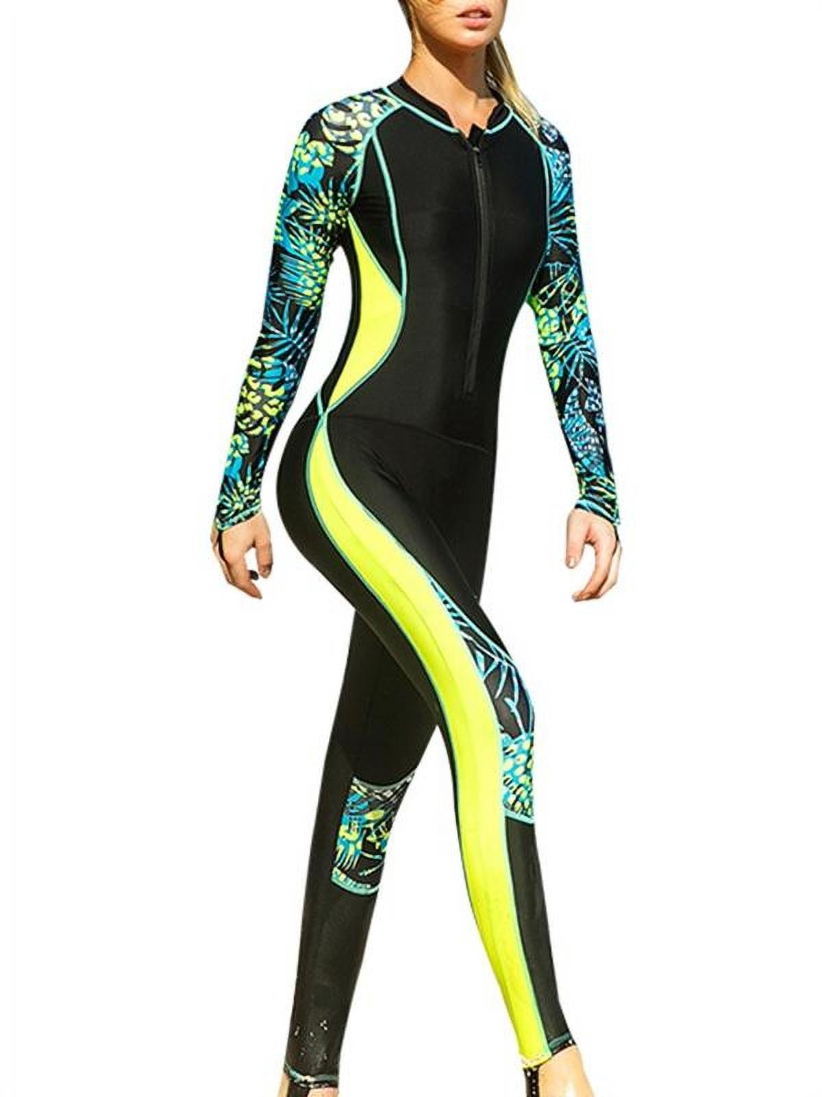 GOODLY One Piece Women Half-Zipper Skinny Surfing Surfing Wetsuit Suit ...