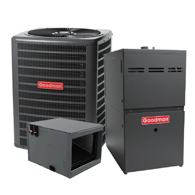 GOODMAN 2.5 TON 14 SEER2 AC& 80% AFUE 60K BTU GAS FURNACE SYSTEM-R32 ...