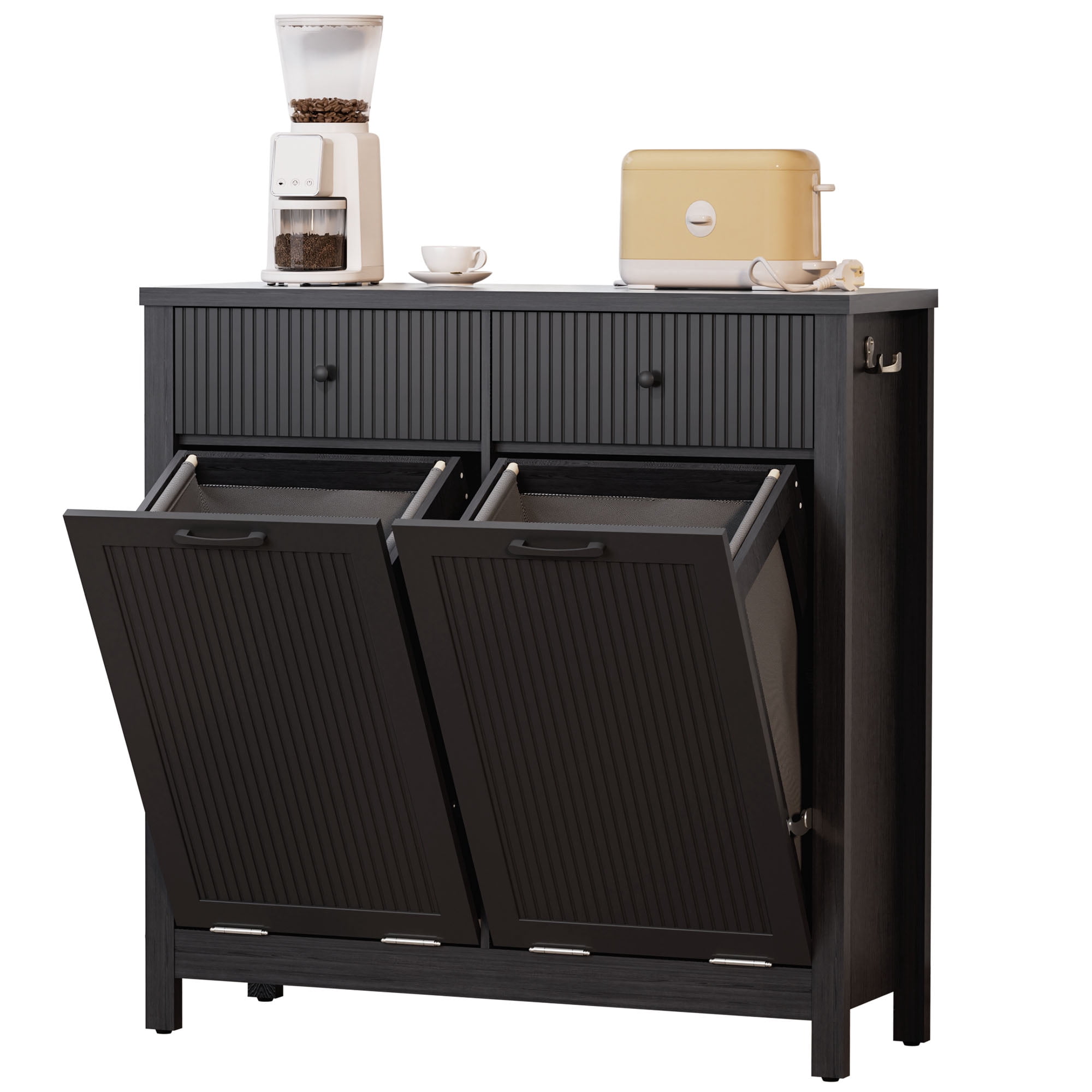 GOODONE Double Tilt Out Trash Cabinet 10 Gallon aste Bins Hidden Trash ...