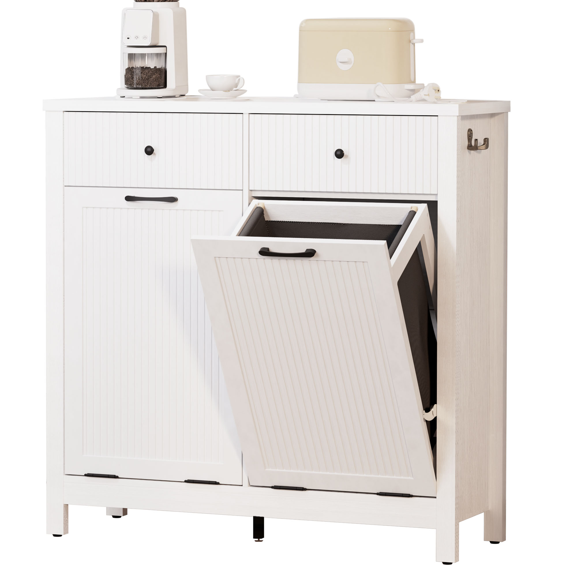 GOODONE Double Tilt Out Trash Cabinet 10 Gallon aste Bins Hidden Trash ...