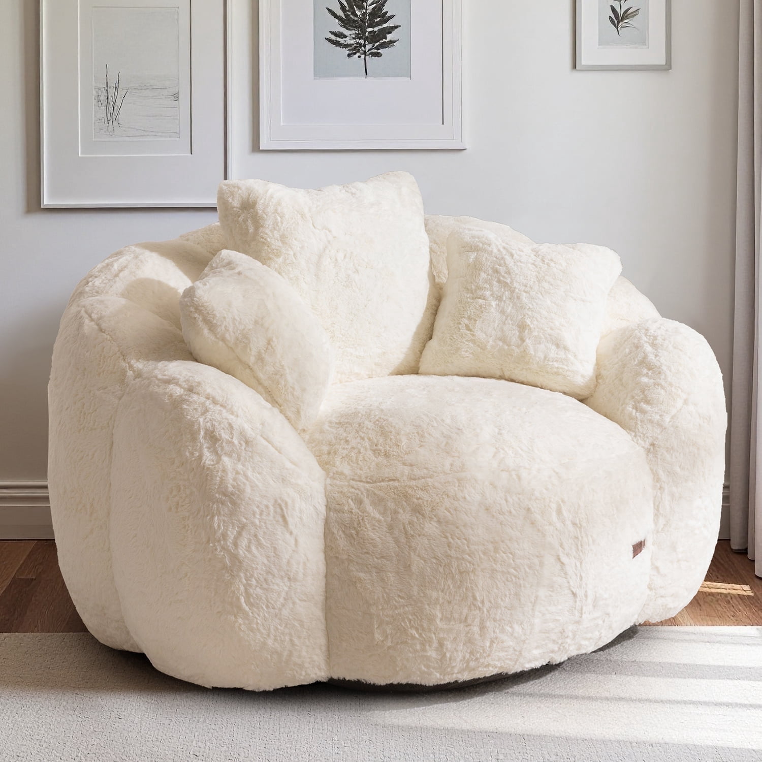 GOODONE Floral Shaped Bean Bag Chair,Oversized Bean bag Sofa with 3 ...
