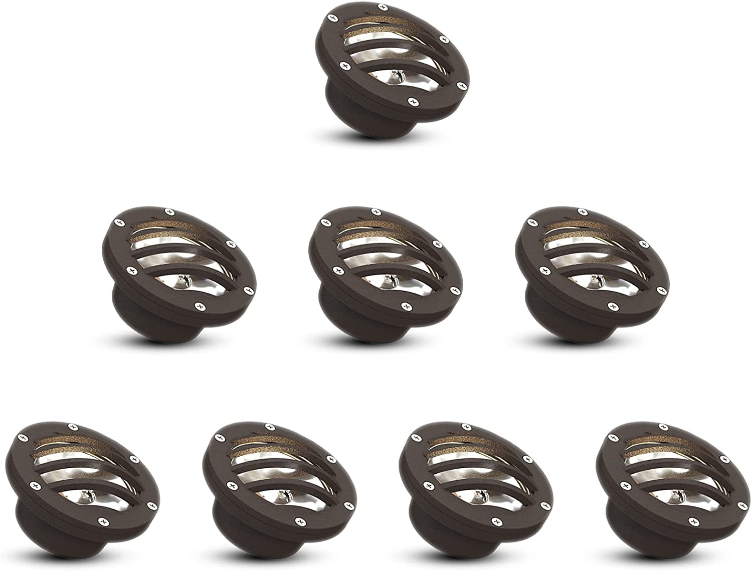 GOODSMANN 8PK Landscape Lighting Well Light Low Voltage Outdoor Deck ...