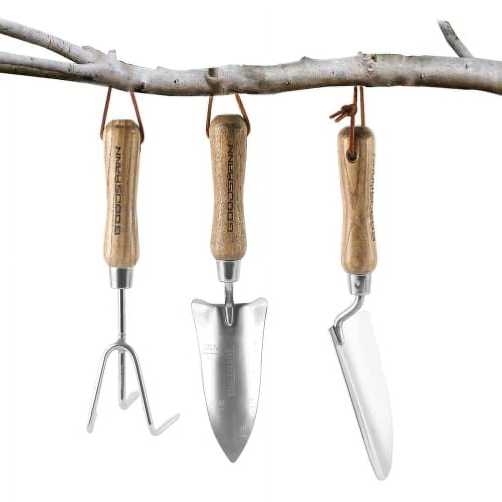 GOODSMANN Garden Tools Set, 3 Piece Stainless Steel Gardening Kit, Hand ...