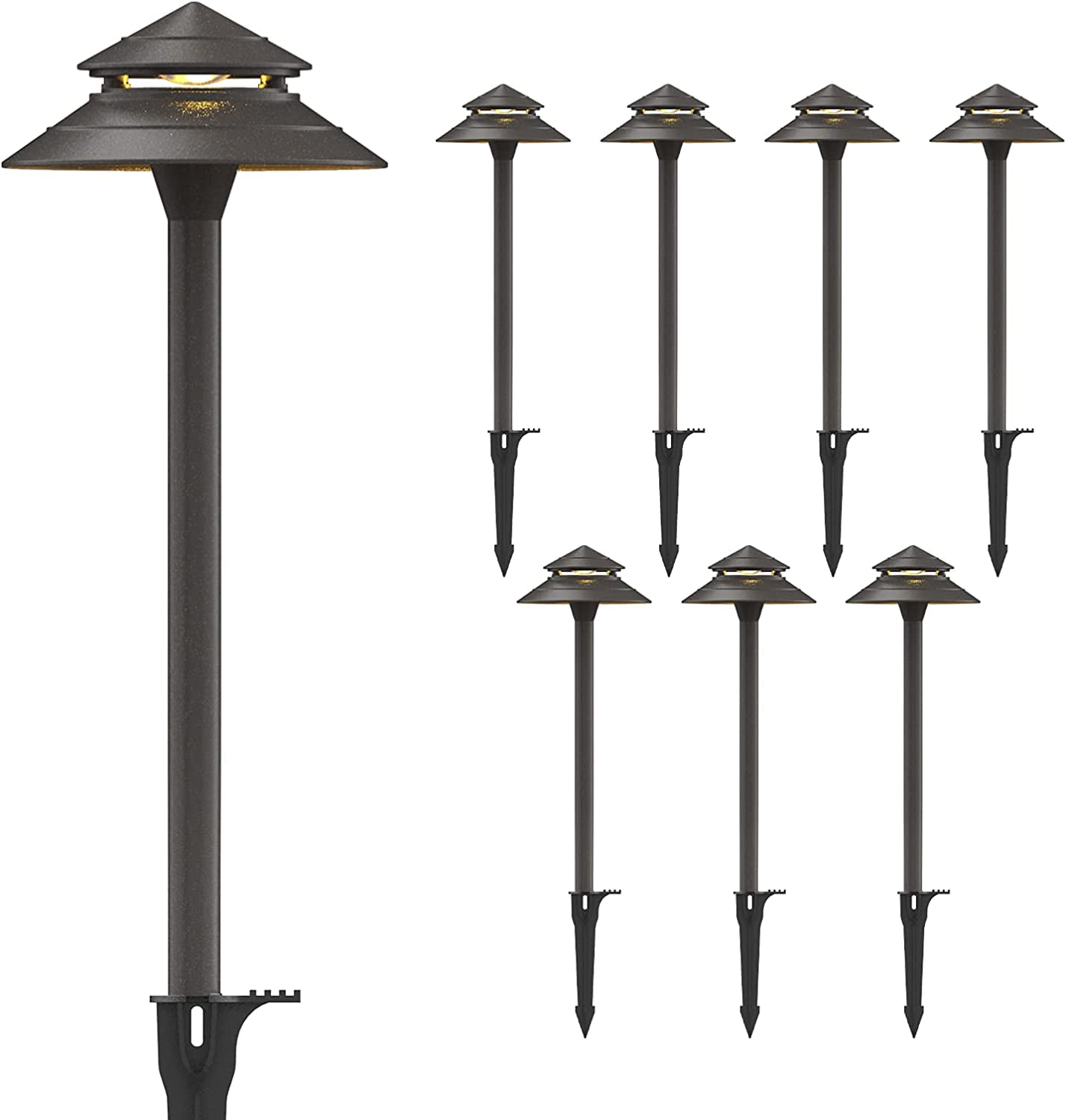 GOODSMANN Landscape Lighting Low Voltage Landscape Lights 8PK 3W LED ...