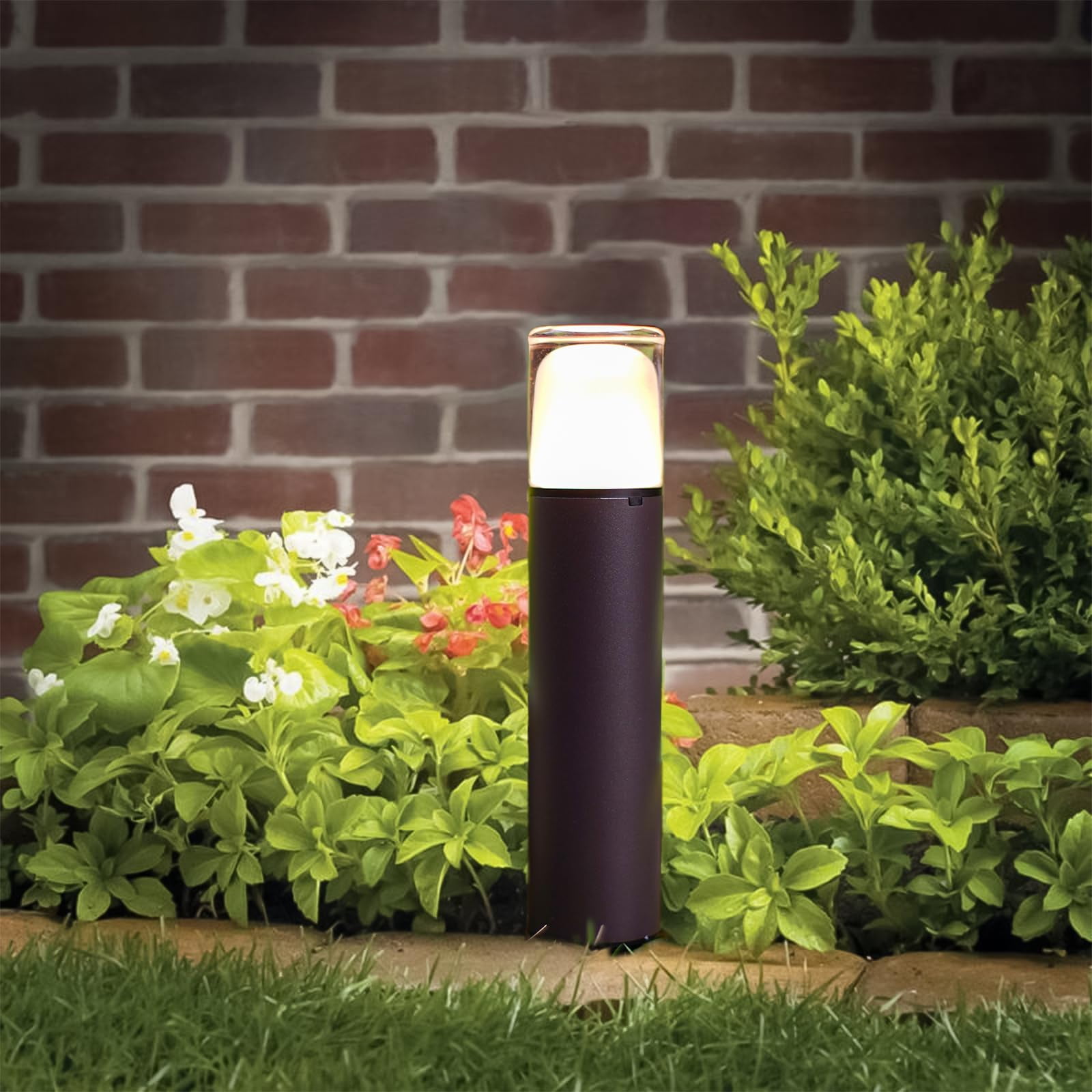 GOODSMANN Low Voltage Bollard Light 2 Watt LED Landscape Lighting 2700K ...