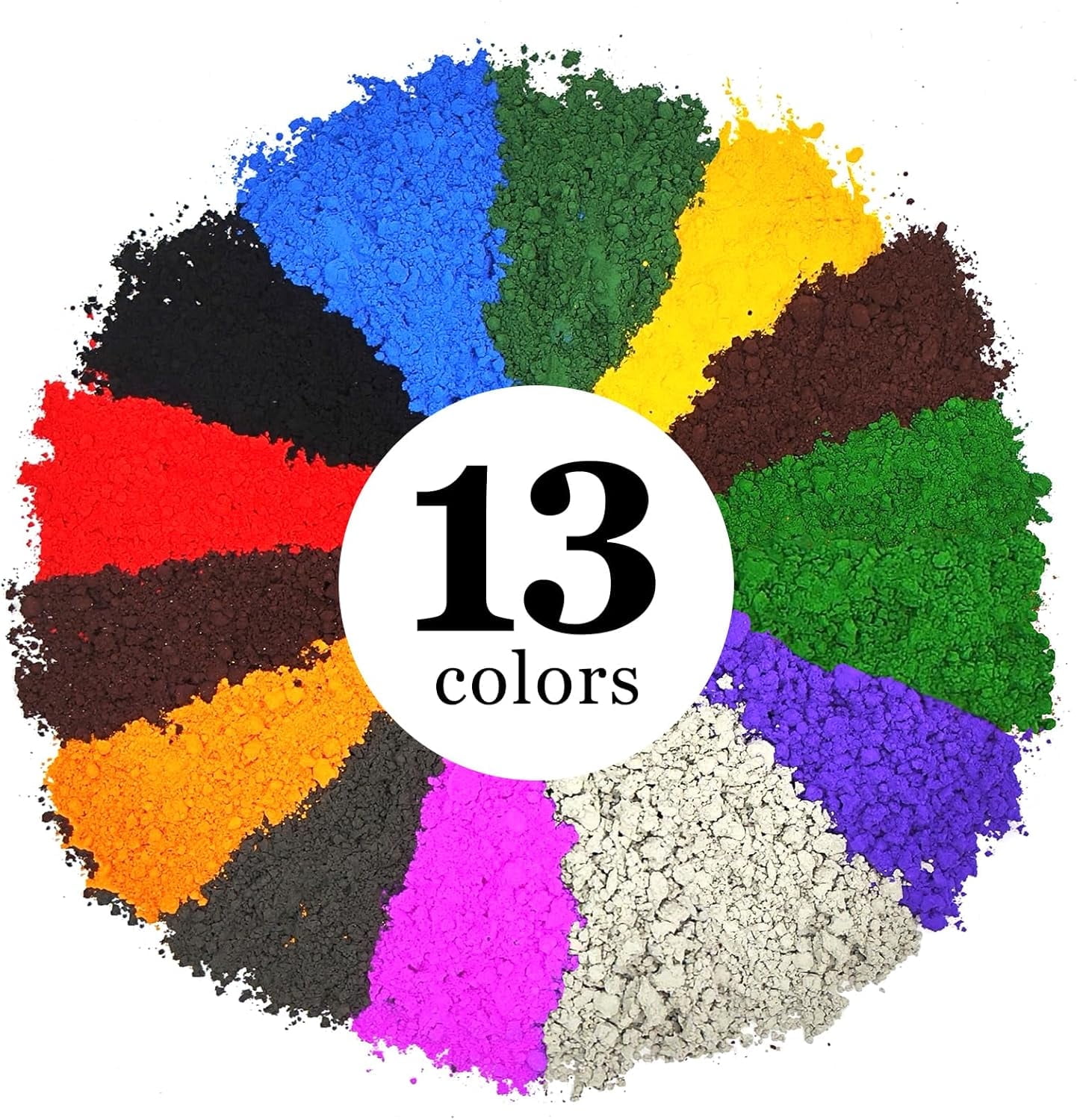 GOODTAKE 13 Colors Concrete Pigment, Unique Iron Oxide Pigment Powder ...