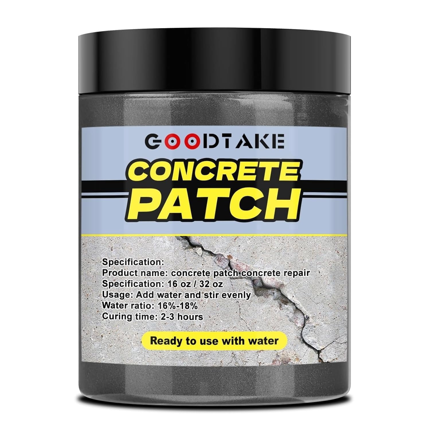 GOODTAKE Concrete Repair, Concrete Patch for Repairing Spalls and ...