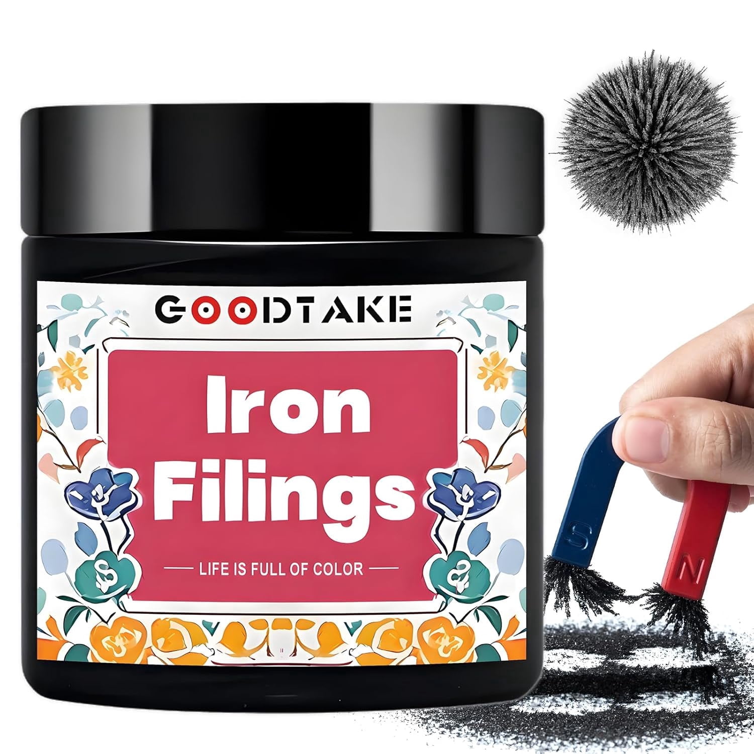 GOODTAKE Iron Filings, Iron Shavings, Iron Powder, Magnetic Powder ...