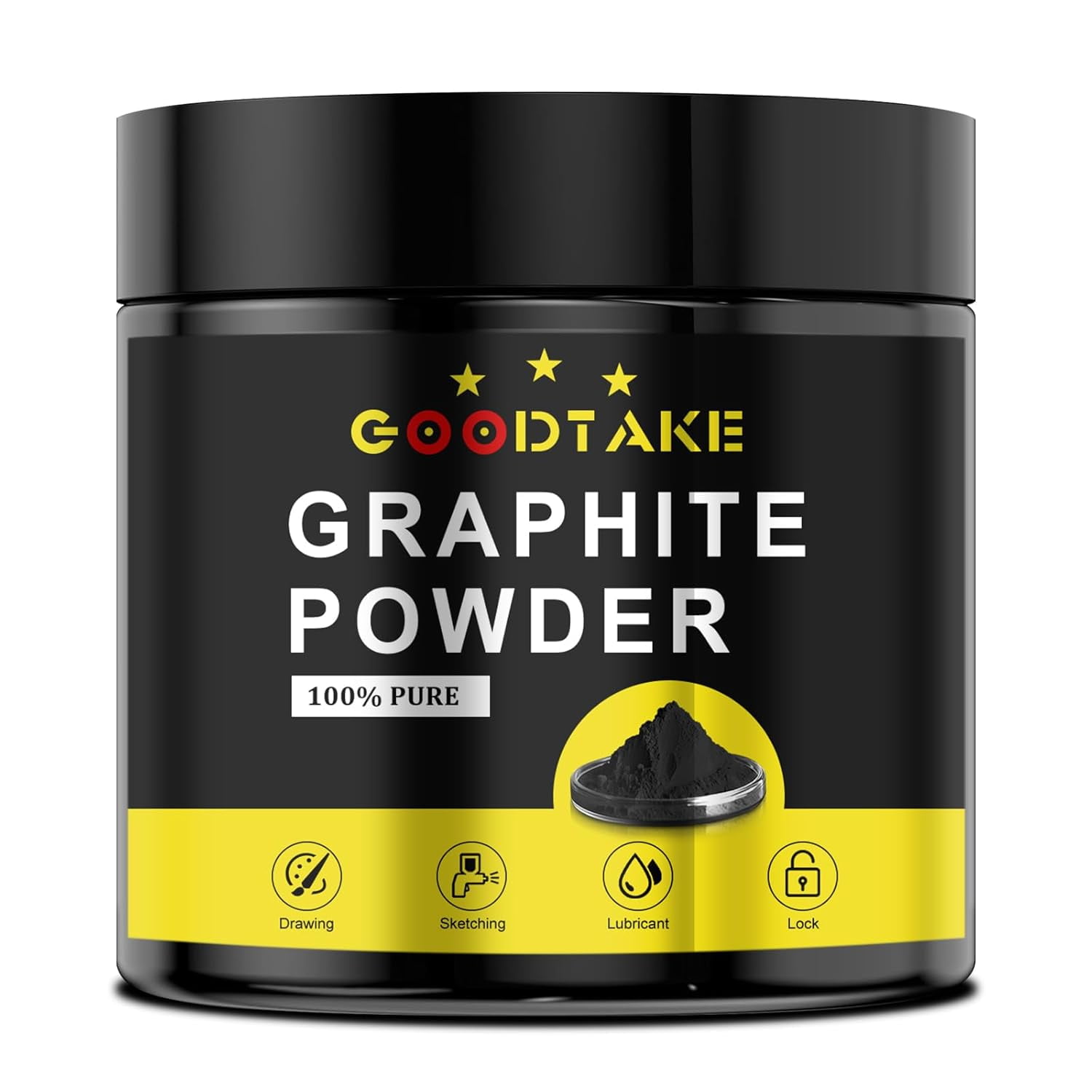 GOODTAKE Pure Graphite Powder, Ultra-Fine Powdered Graphite, Dry Powder ...