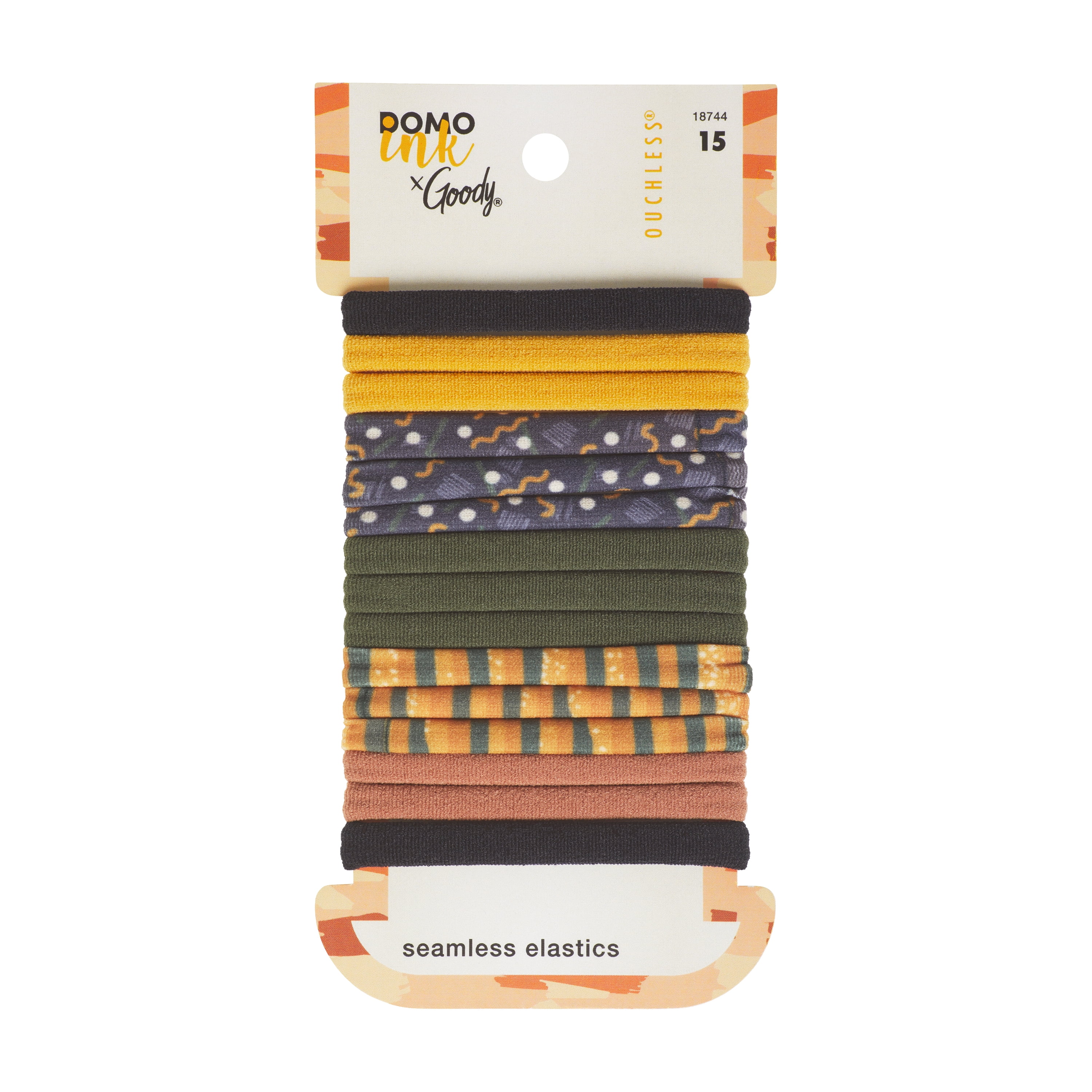 GOODY TRU X DOMO INK COLLAB OUCHLESS ELASTICS 15 CT - Walmart.com