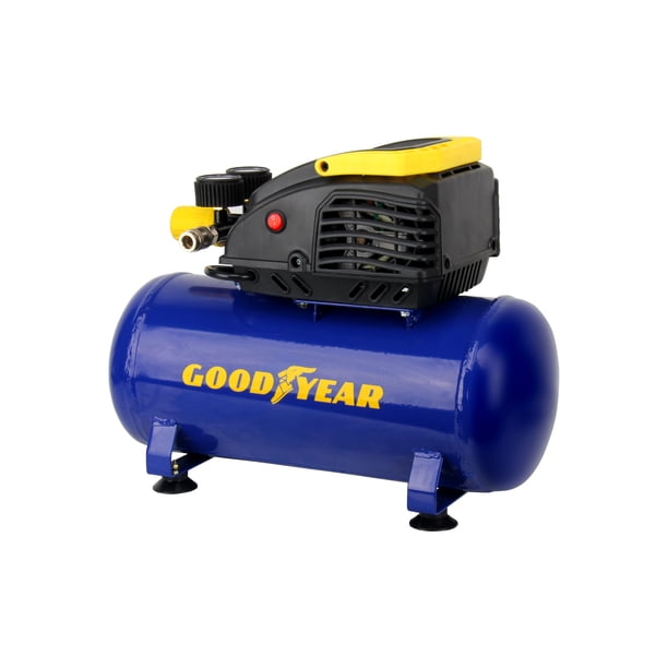 GOODYEAR 3 Gallon Horizontal Air Compressor, 135 Max Psi, Oil-Free ...