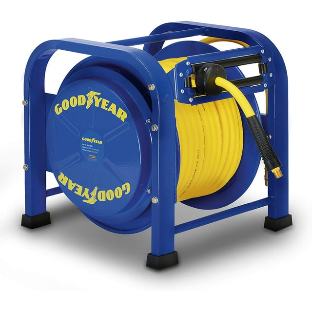 GOODYEAR Spring Driven Steel Retractable Hose Reel (3/8 in. x 100 ft.) - Walmart.com