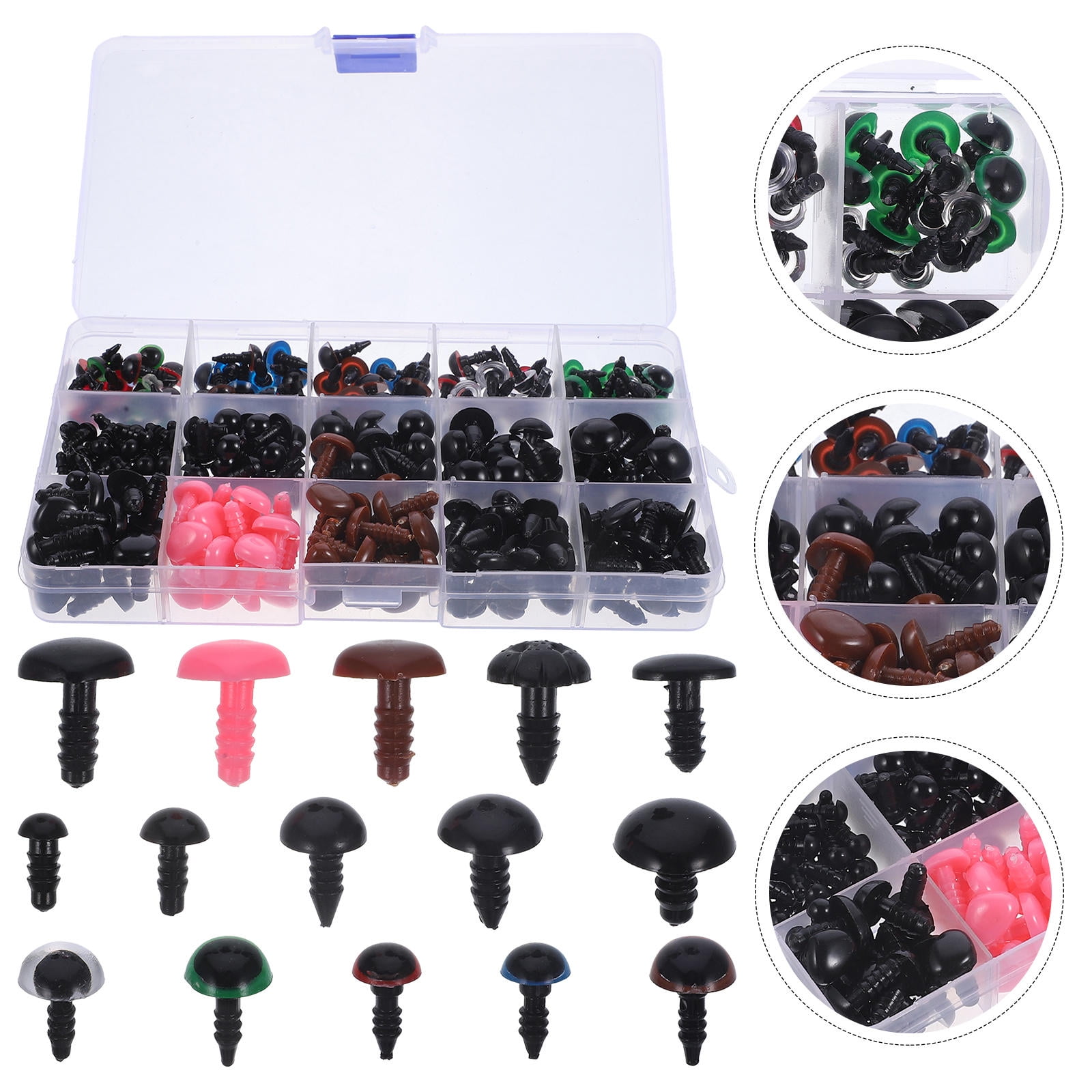 GOOHOCHY 1 Box of Plush Doll Eyes Nose Props Safety Eyes Doll Nose Set ...