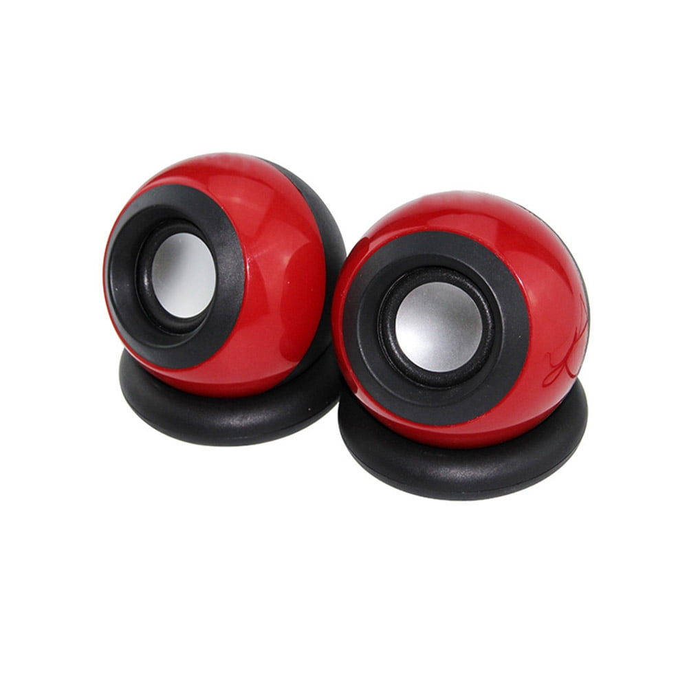 GOOHOCHY 1 Pair Computer Speakers Usb 3.5mm Mini Multimedia Small ...