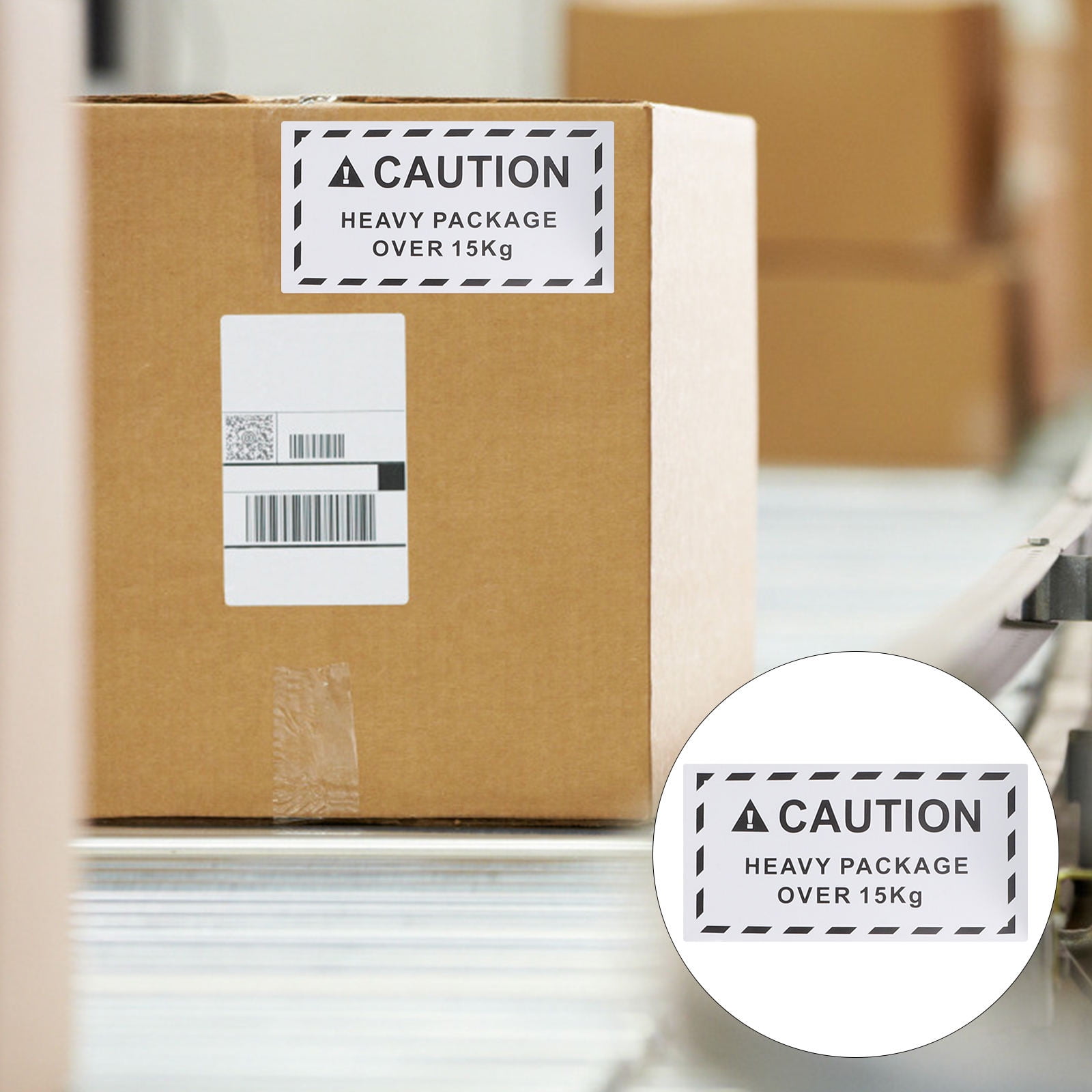 GOOHOCHY 1 Roll Of Caution Heavy Shipping Label Stickers Company ...