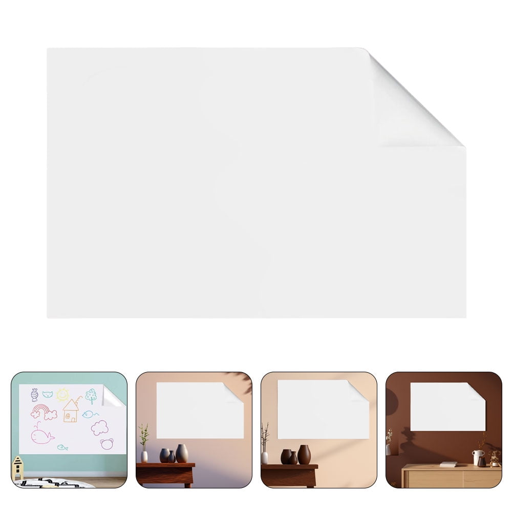 GOOHOCHY 1 Roll Electrostatic Adhesion Whiteboard Sticker for Walls Dry ...