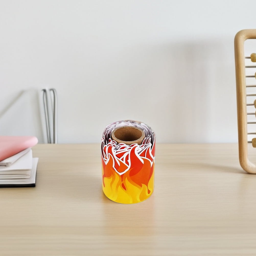 GOOHOCHY 1 Roll Flame Bulletin Board Border Decal Flame Shaped Trim ...