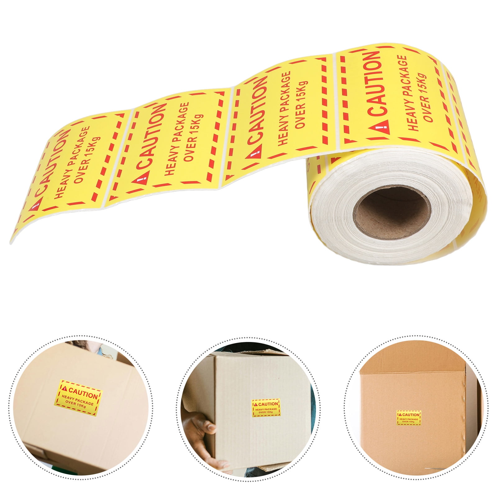 GOOHOCHY 1 Roll Overweight Warning Stickers Caution Heavy Package Over ...