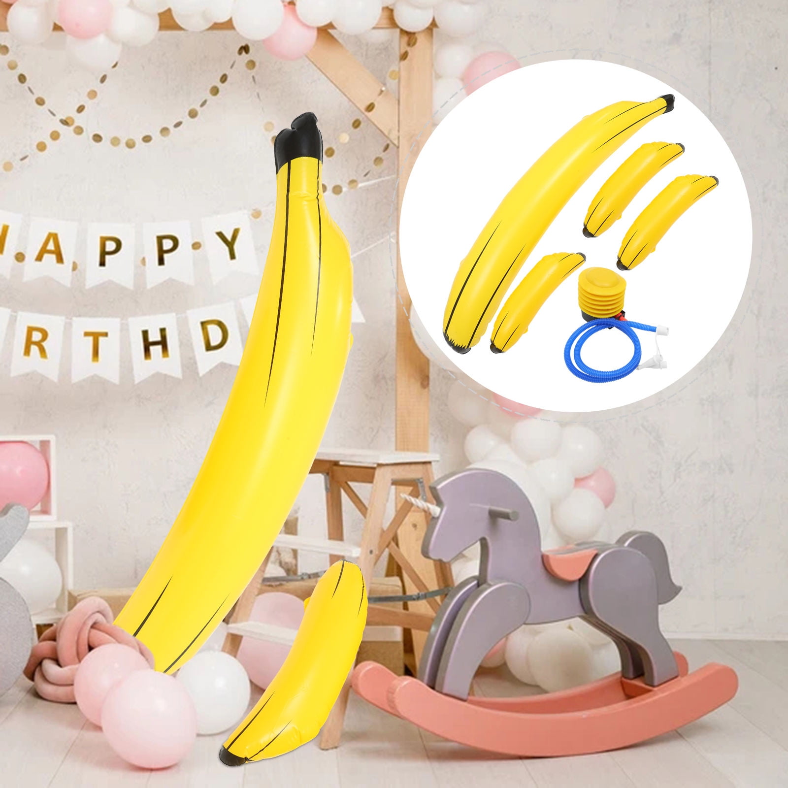 GOOHOCHY 1 Set Blow-up Inflatable Bananas Yellow Banana for Party ...