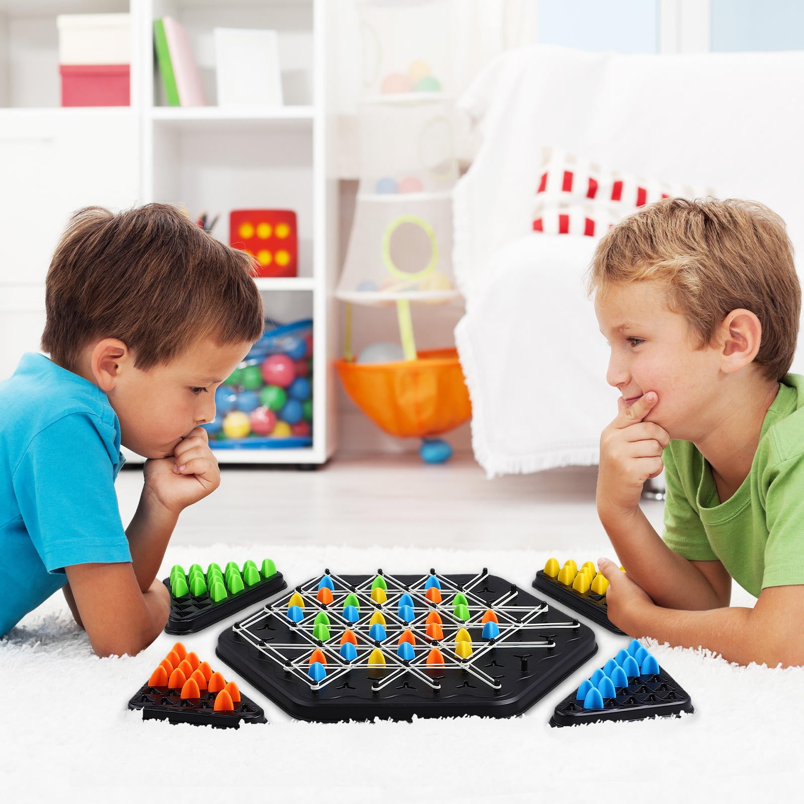 GOOHOCHY 1 Set Chain Triangle Chess Game Strategic Triangle Chess Board ...