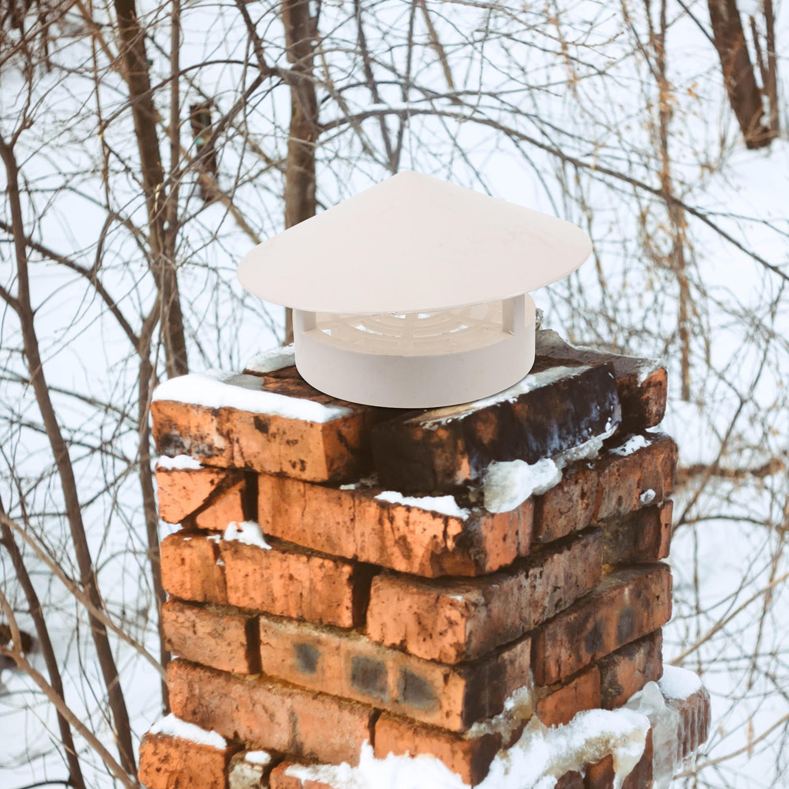 GOOHOCHY Chimney Ventilation Cover Protection White PVC 1 Set - Walmart.com