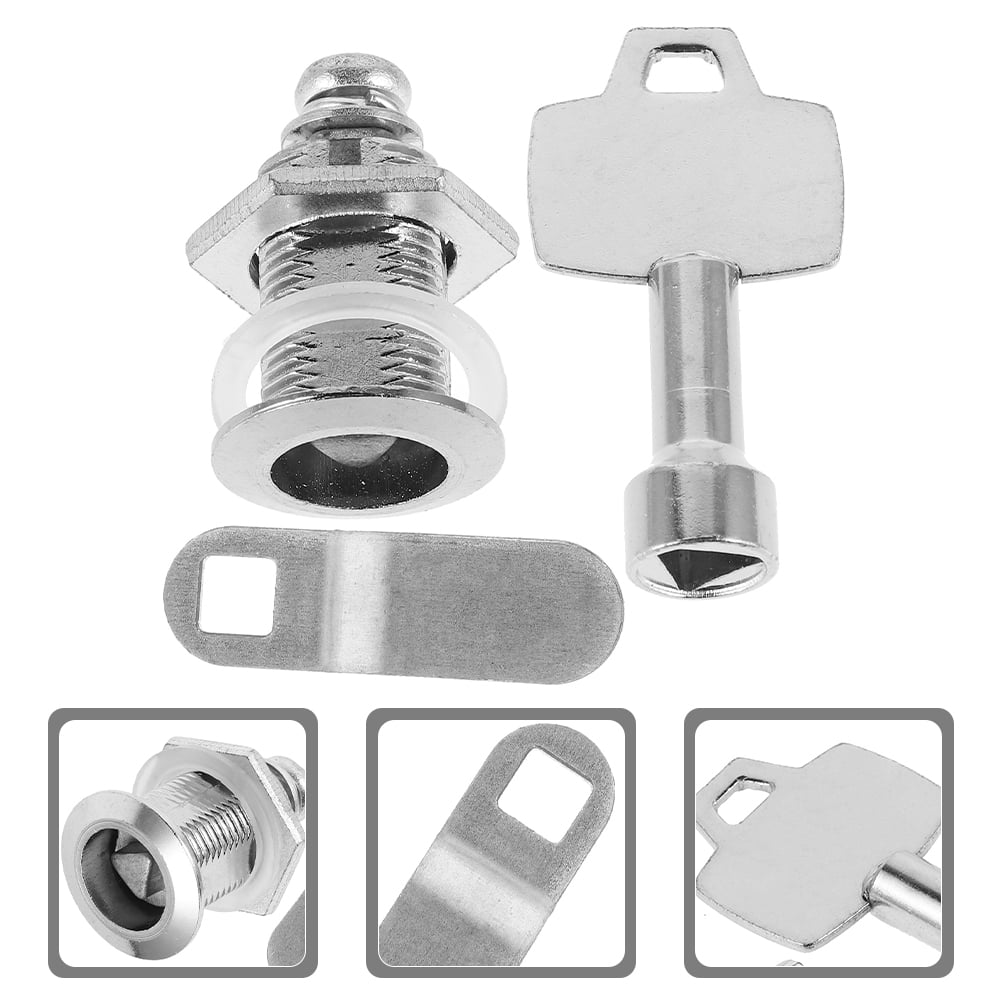 GOOHOCHY 1 Set of Garbage Can Lid Lock Trashcan Triangle Lock Trash Bin ...