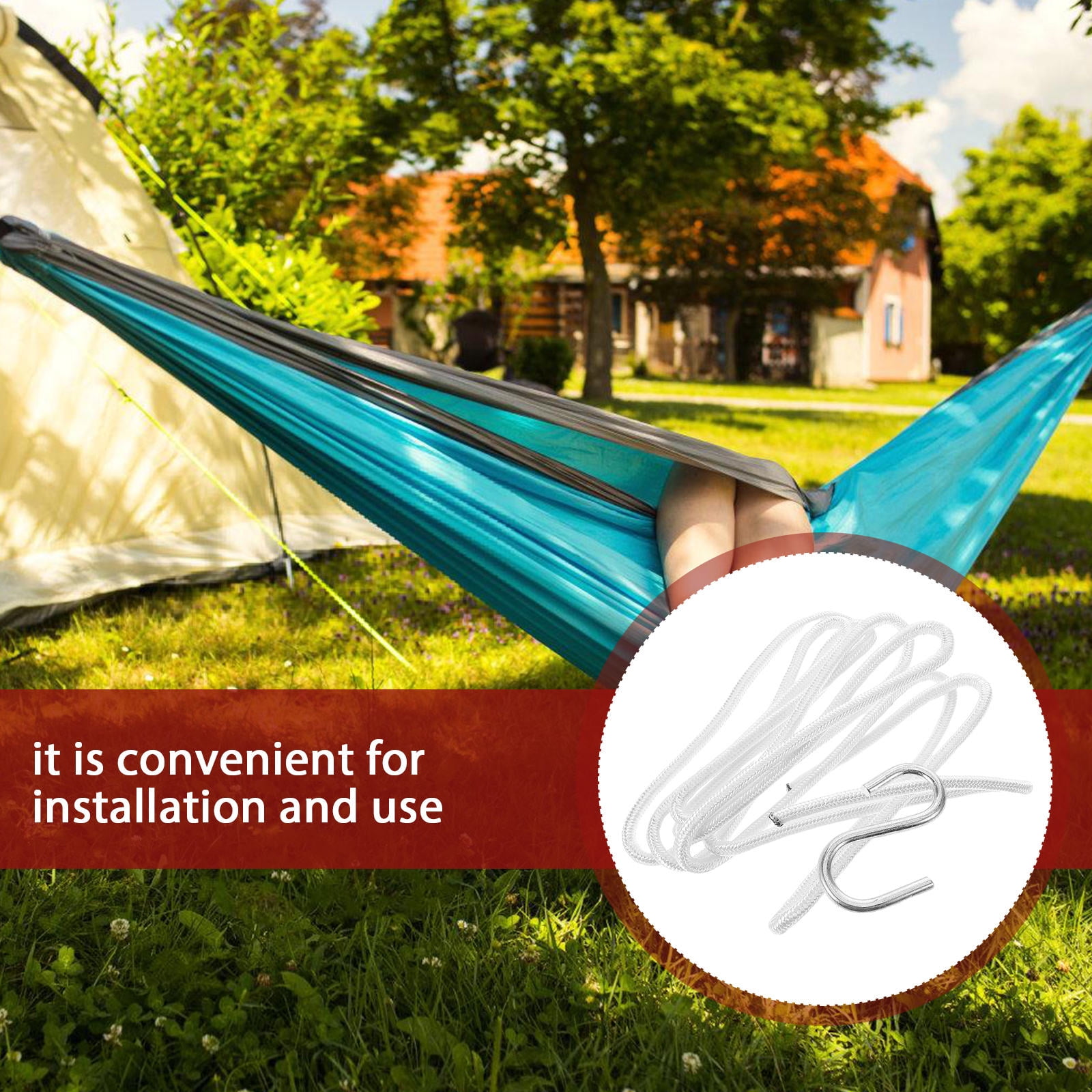 GOOHOCHY 1 Set Hammock Supplies Rope For Swing Heavy Duty Swing Strap ...
