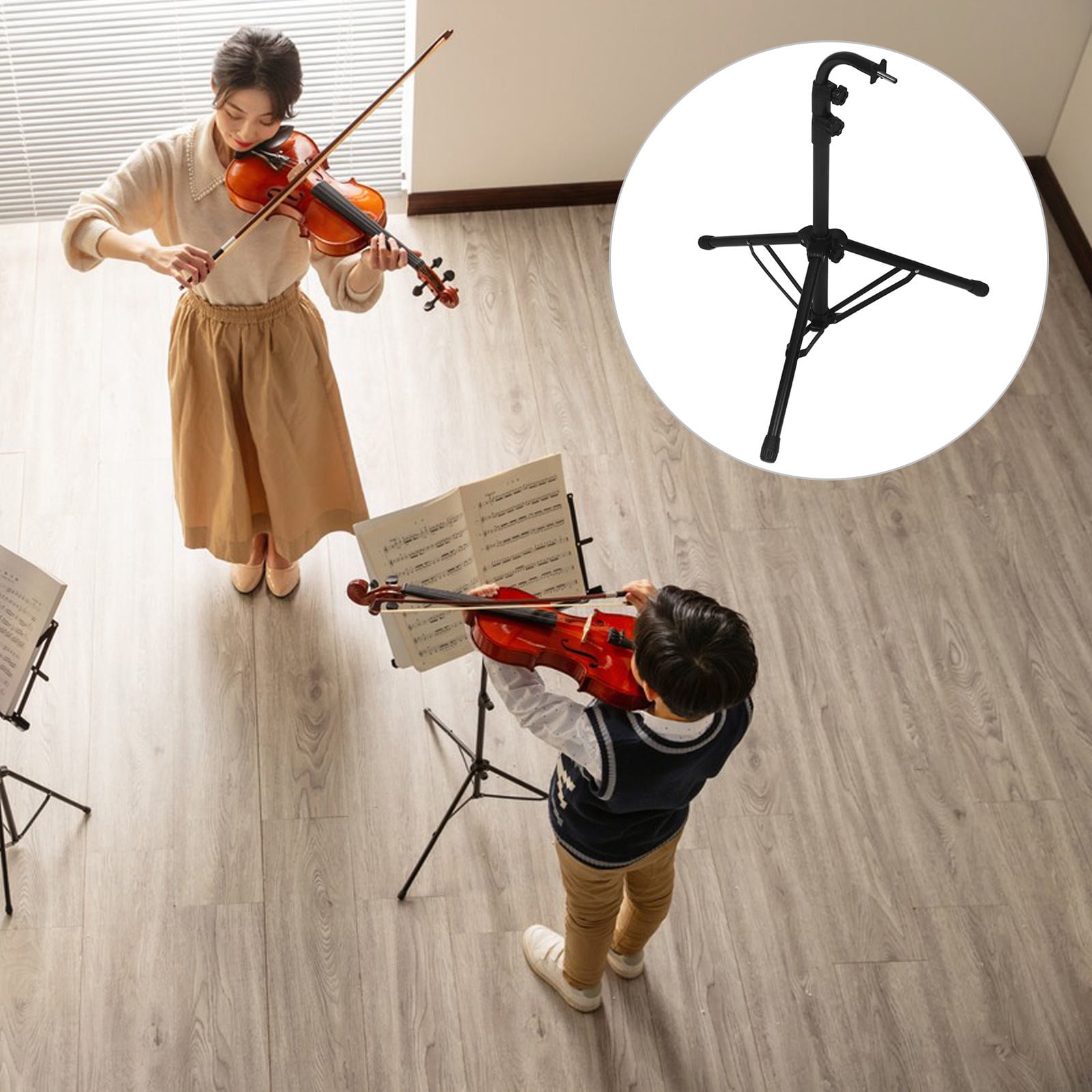 GOOHOCHY 1 Set Height Adjustable Tripod Chime Stand Sound Beam Bell ...