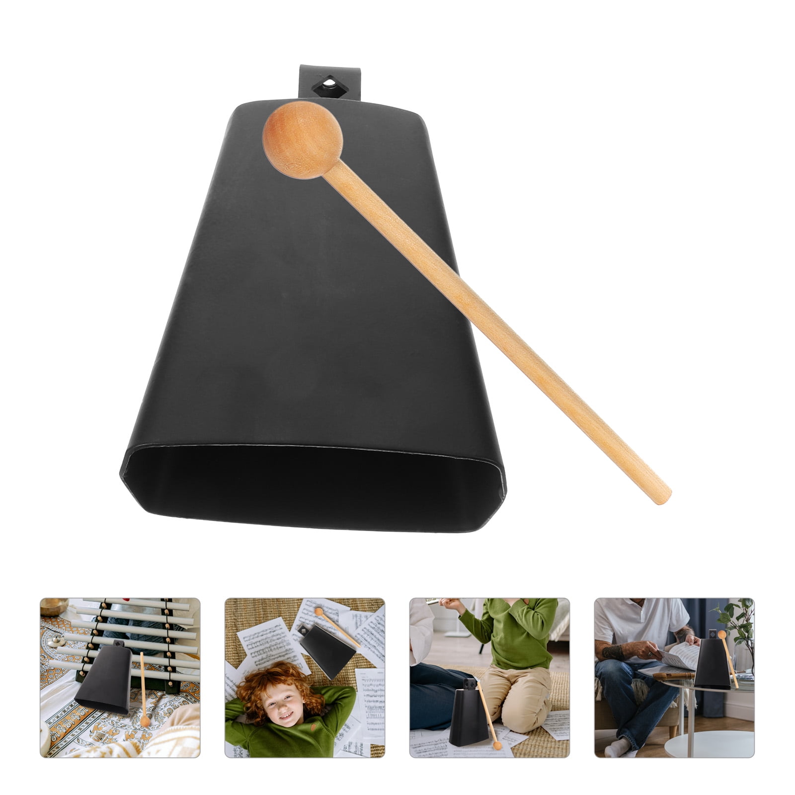 GOOHOCHY 1 Set Metal Cowbell Percussion Instrument Small Cowbell with ...