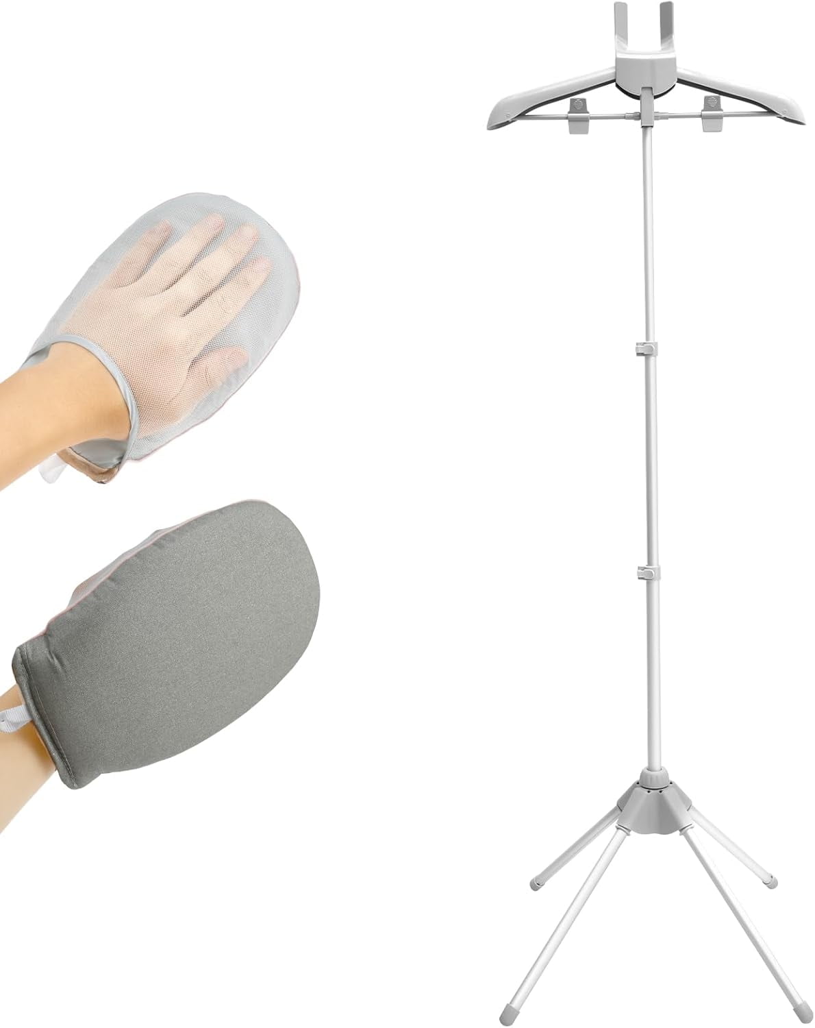 GOOHOCHY 1 Set Of Adjustable Standing Steamer Hanger Foldable Portable ...