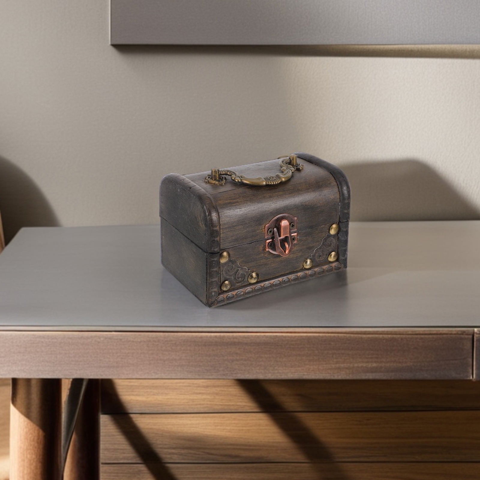 GOOHOCHY 1 Set Of Retro Wooden Jewelry Box Compact Storage Case For ...