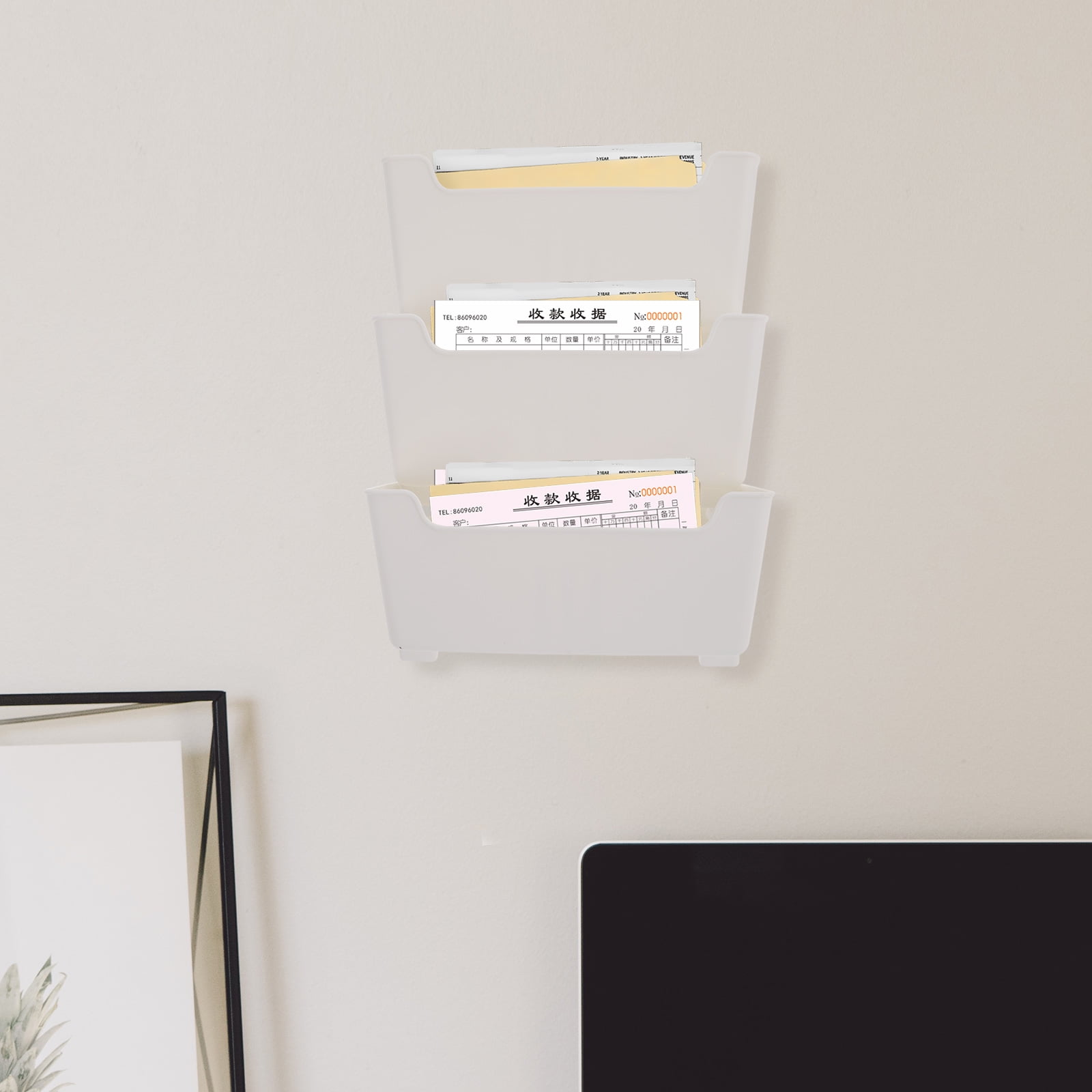 GOOHOCHY 1 Set Of Wall Mounted File Organizer Rack Wall Pamphlets ...