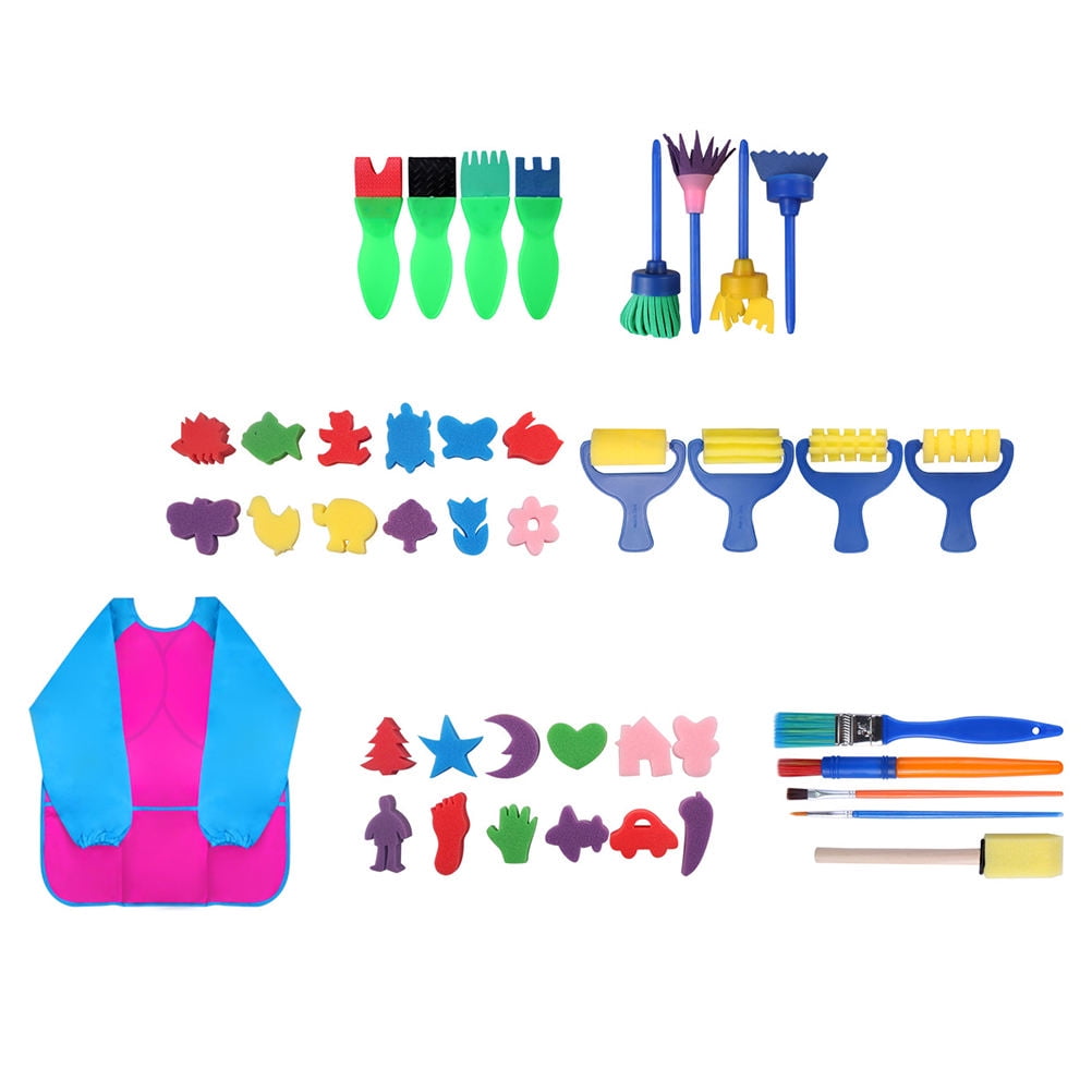 GOOHOCHY 1 Set Paint Sponges For Kids Multi Color Assorted Patterns For ...
