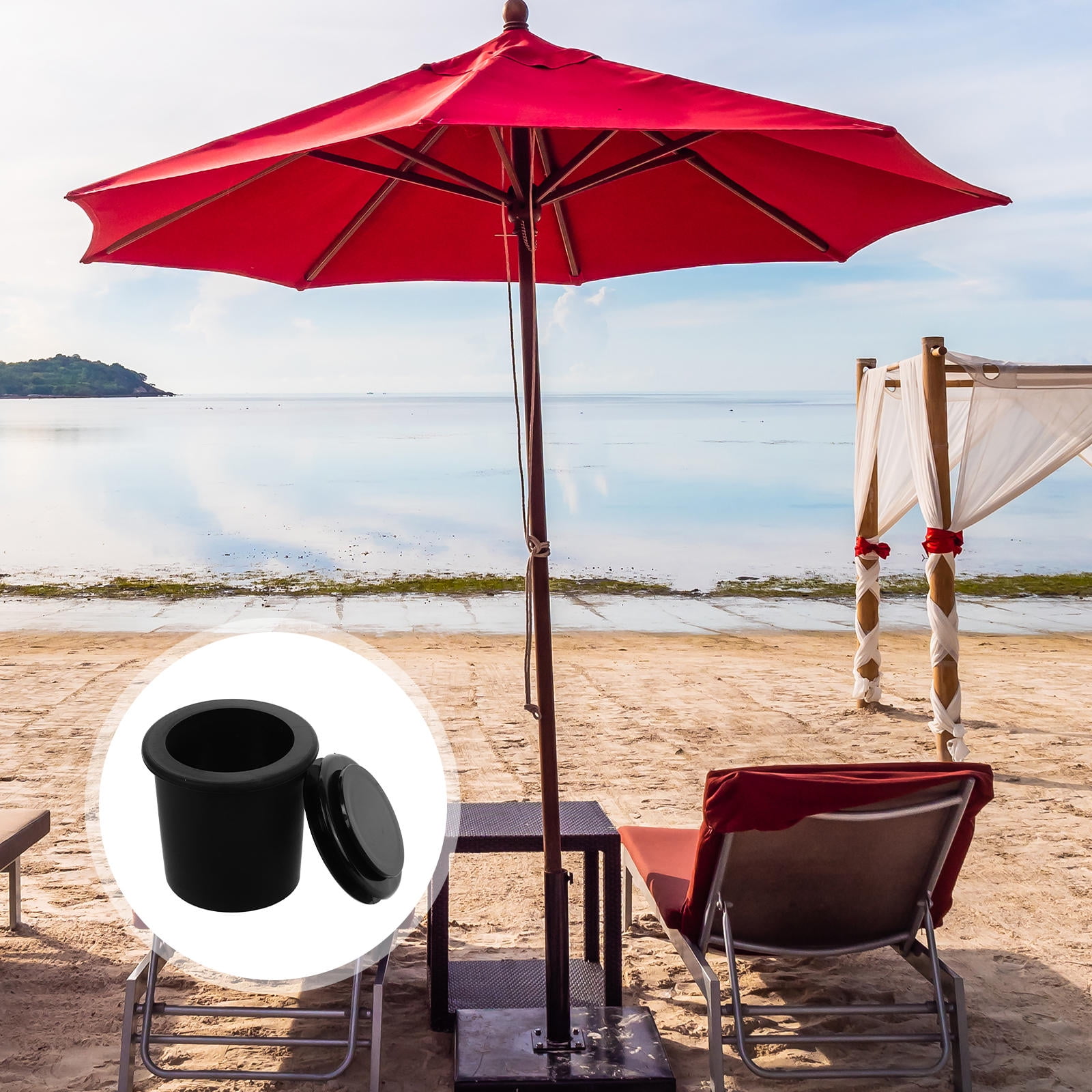 GOOHOCHY 1 Set Parasol Hole Ring Umbrella Wedge Plug Kit Outdoor ...